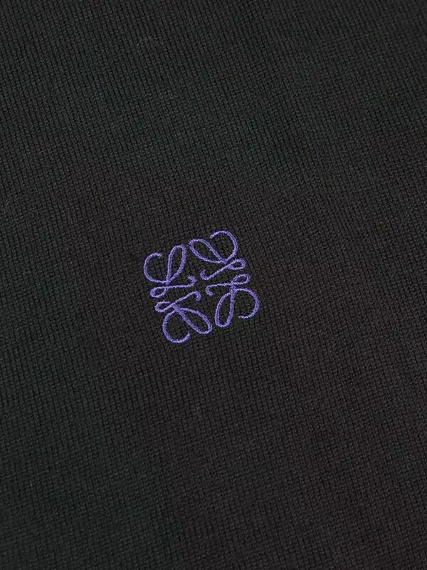 Loewe Anagram Embroidered Wool Cardigan