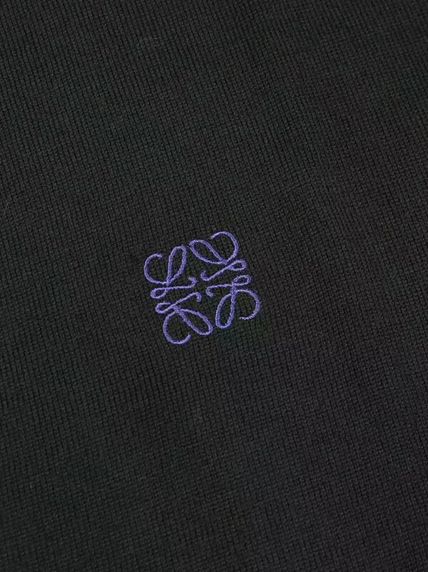 Loewe Anagram Embroidered Wool Cardigan