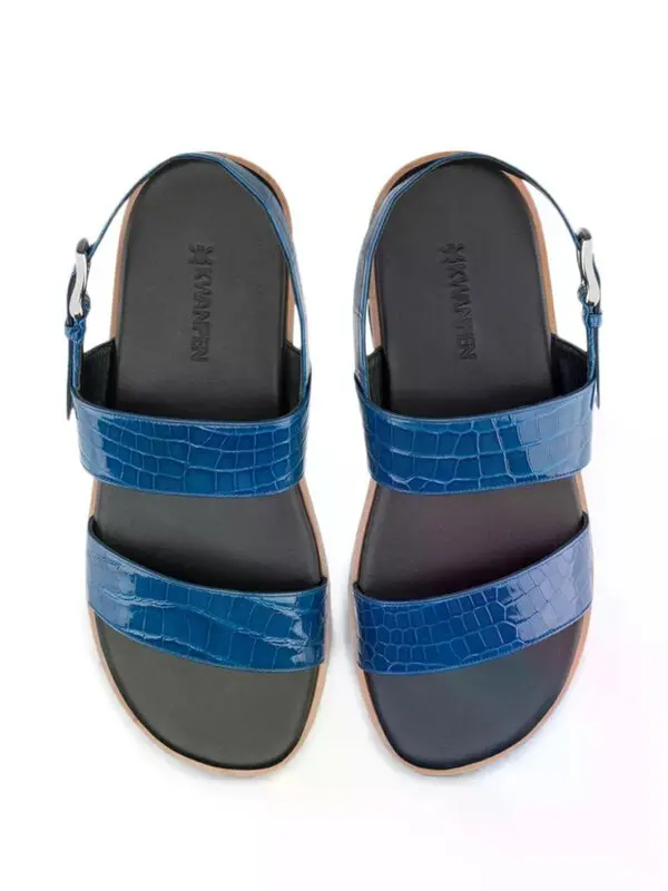 KWANPEN Mojave Crocodile-effect Buckle-fastening Sandals