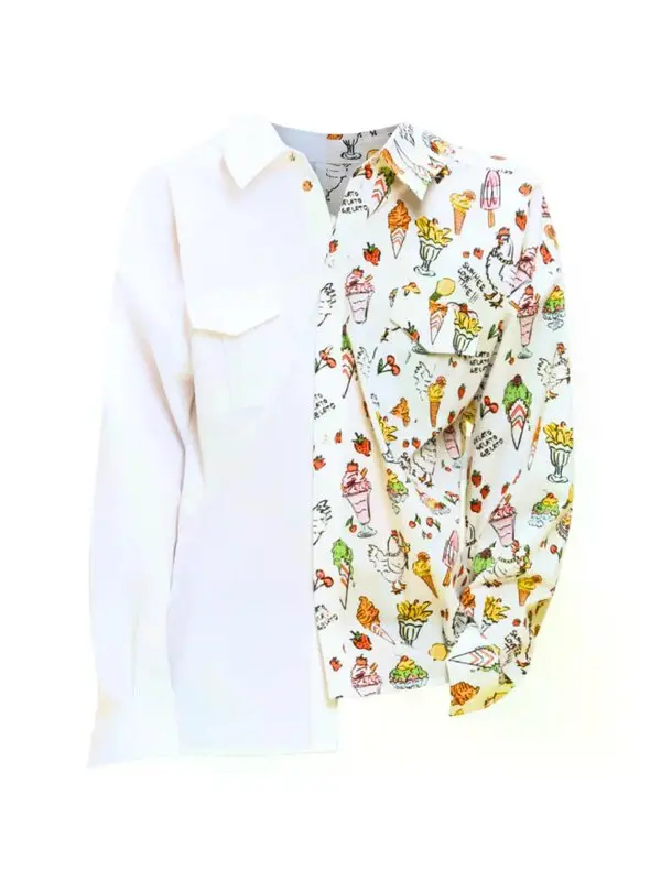 ALESSANDRO ENRIQUEZ Asymmetric Graphic-print Shirt