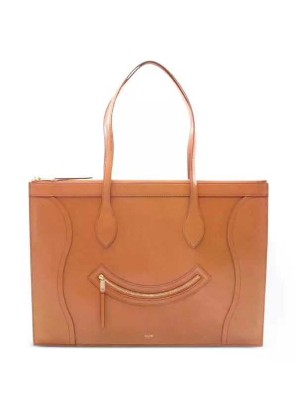 Celine Flat Luggage Leather Tote Bag - Brown