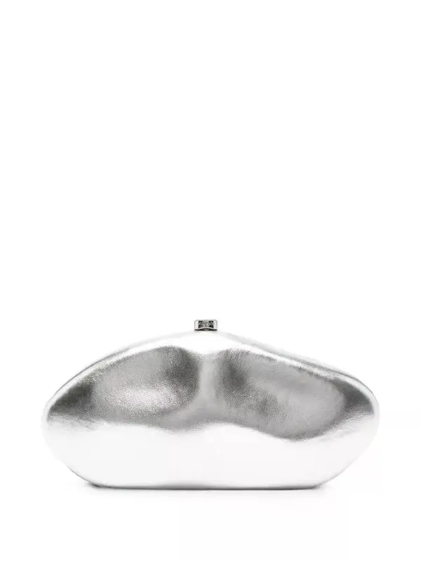 Cult Gaia Thr Caldera Metallic-effect Pebble Clutch Bag