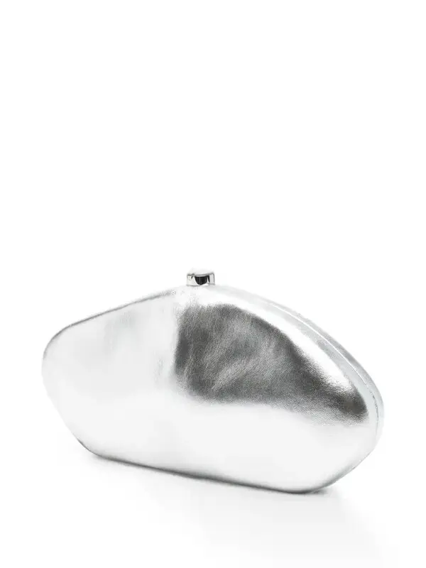 Cult Gaia Thr Caldera Metallic-effect Pebble Clutch Bag