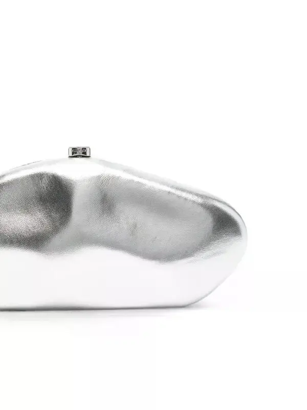Cult Gaia Thr Caldera Metallic-effect Pebble Clutch Bag