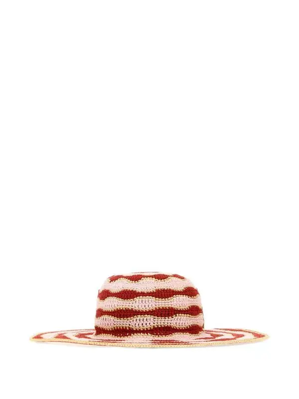 Fendi Striped Crochet Hat