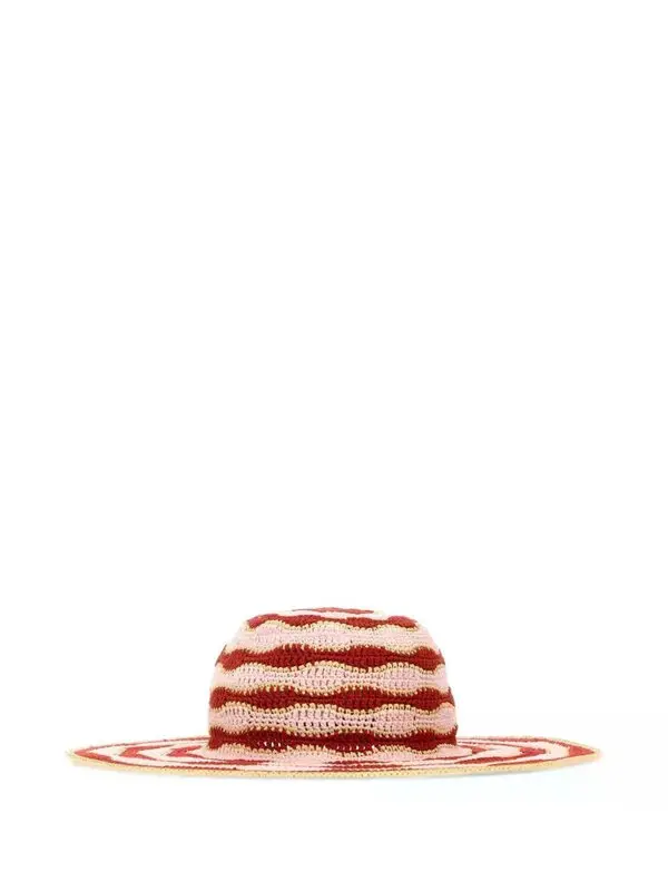 Fendi Striped Crochet Hat