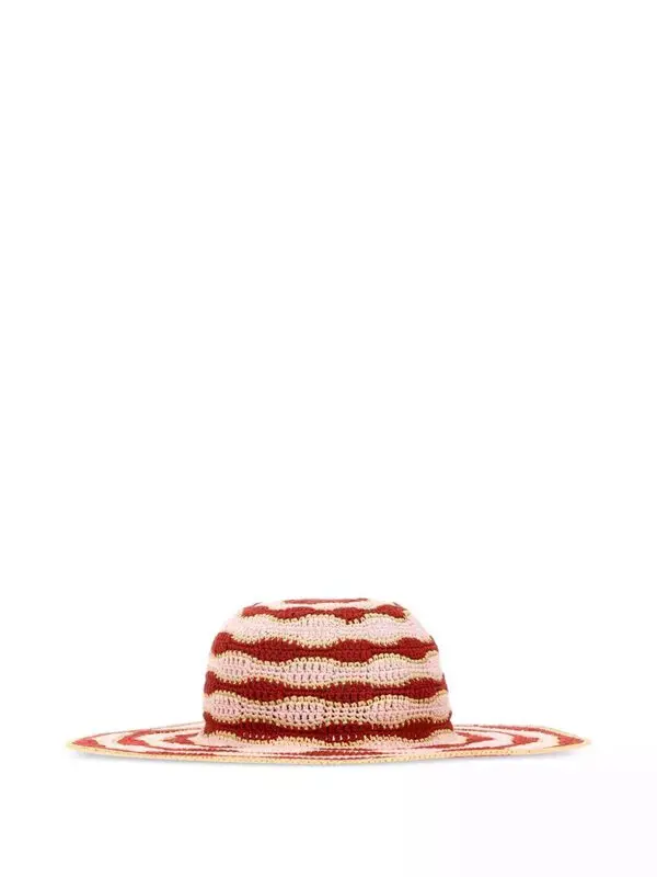 Fendi Striped Crochet Hat