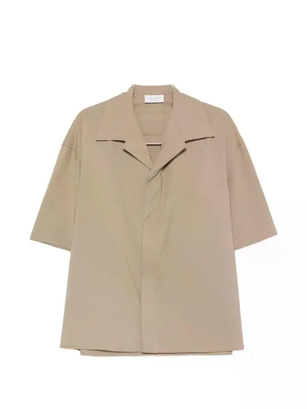 YES LONDON Short-sleeve Notched-collar Shirt