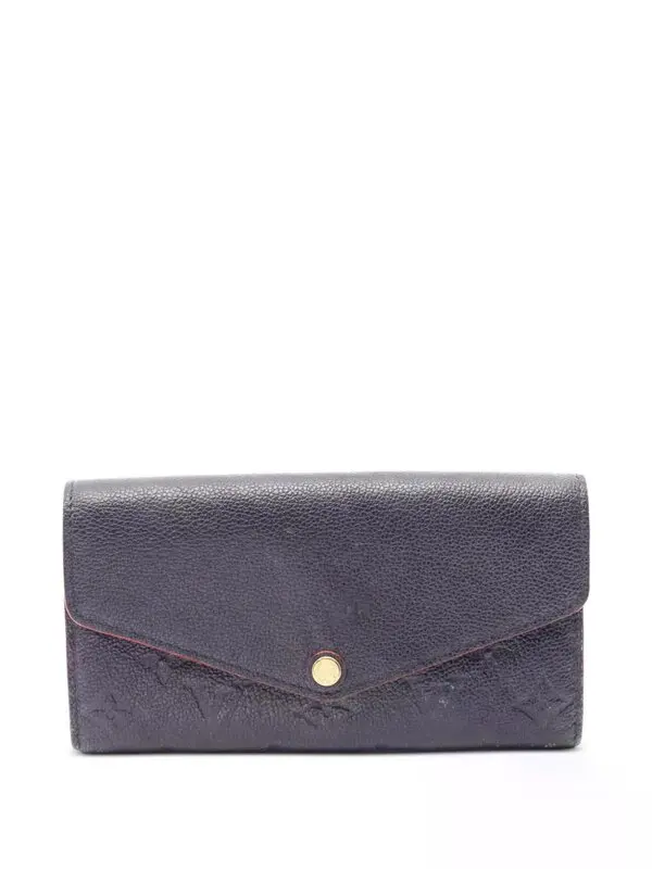 LOUIS VUITTON 2021s Monogram Empreinte Sarah Wallet - Blue