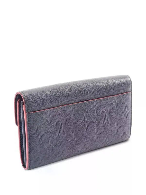 LOUIS VUITTON 2021s Monogram Empreinte Sarah Wallet - Blue