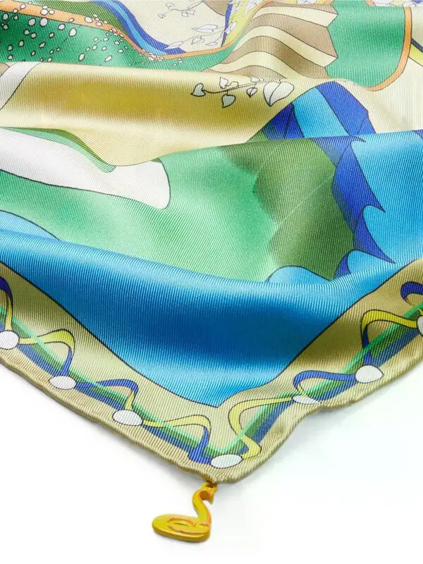 Tory Burch The Pool Silk Scarf - Neutrals