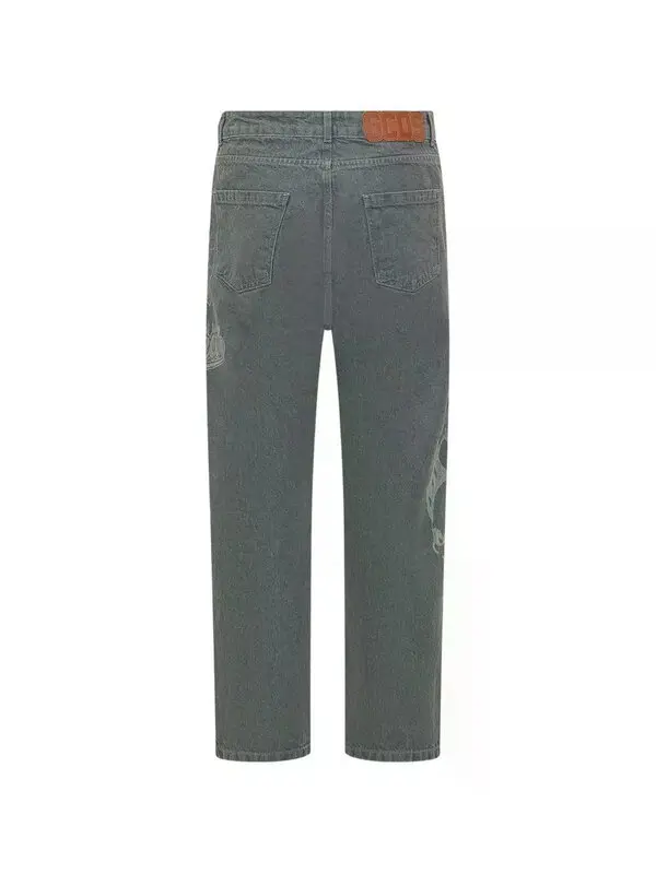 Gcds Flame-detail Jeans