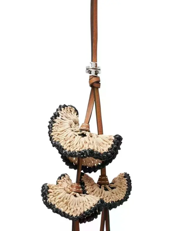 Tory Burch Floral Raffia Key Fob