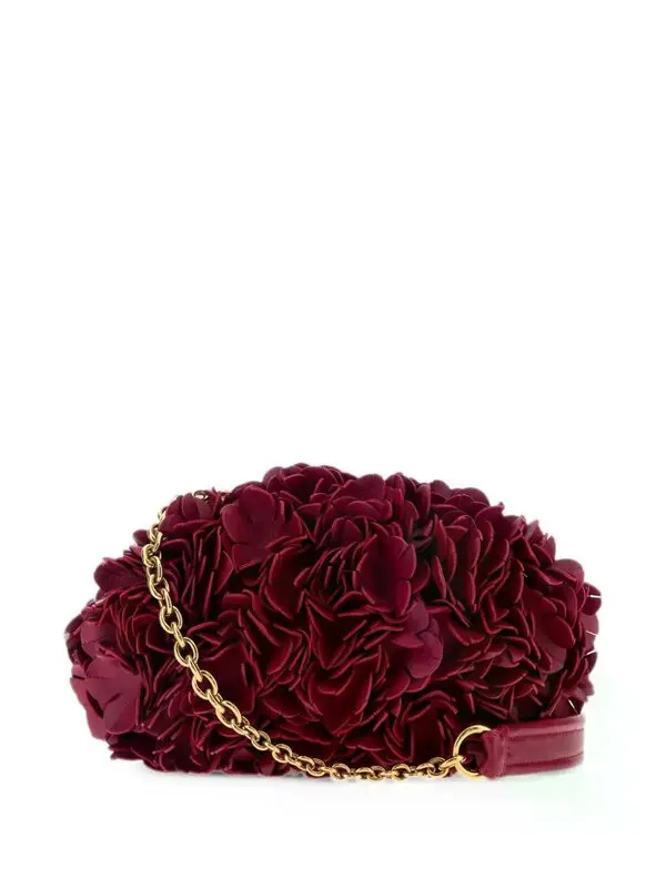 Chloé Plissé Floral-appliqué Shoulder Bag - Red