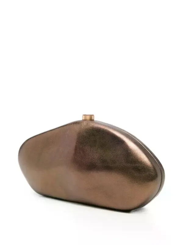Cult Gaia Sculptural Metallic Clutch Bag - Brown