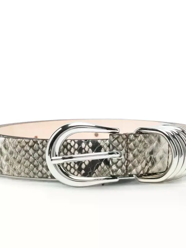 DEHANCHE Snakeskin-effect Buckle Belt