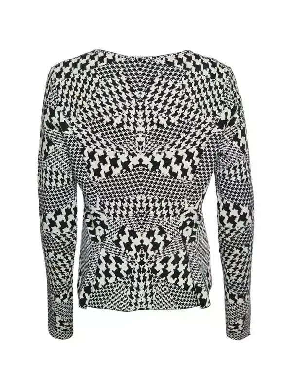 Alexander McQueen Houndstooth Knitted Cardigan