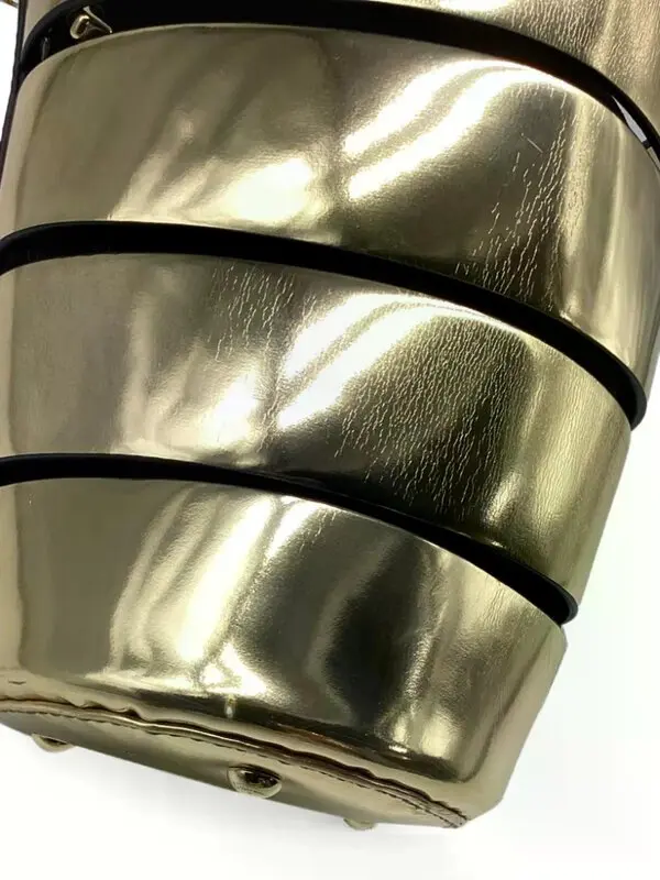 FERRAGAMO Metallic Chain-strap Bucket Bag