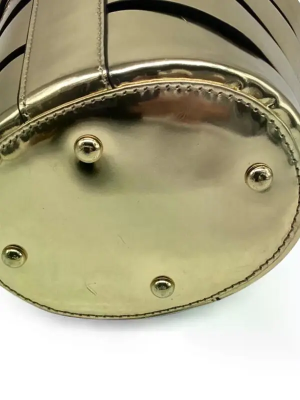FERRAGAMO Metallic Chain-strap Bucket Bag