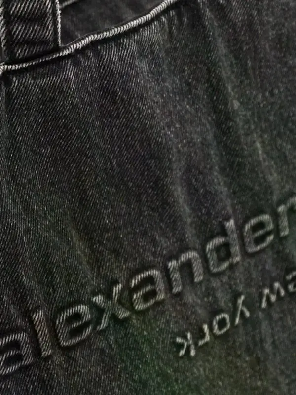 Alexander Wang Logo Embossed Denim Tote Bag