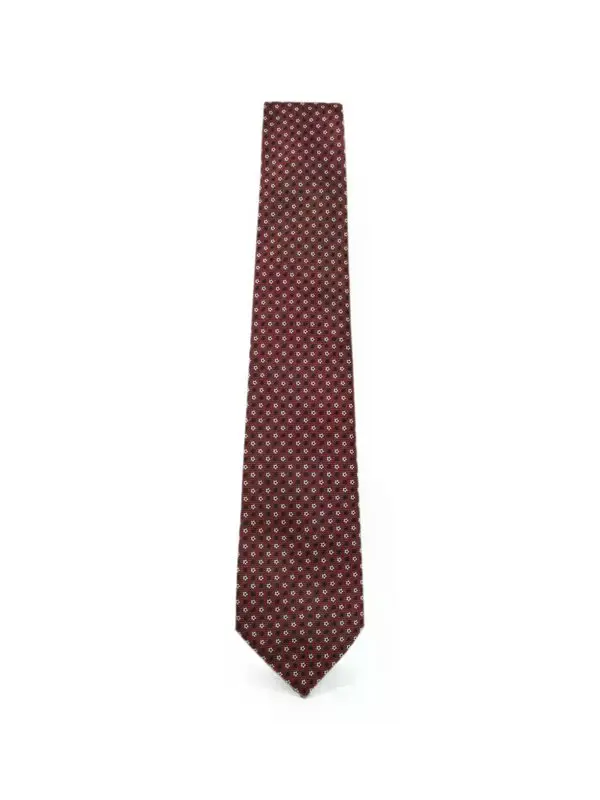 Canali Silk Floral Print Neck Tie