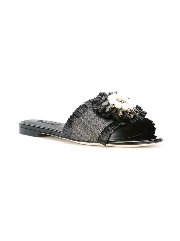 Dolce & Gabbana Embellished Flower Sandals