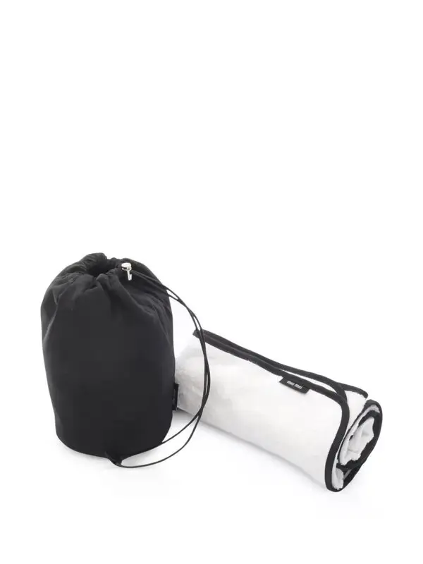 Miu Miu Drawstring Pouch With Towel - Black