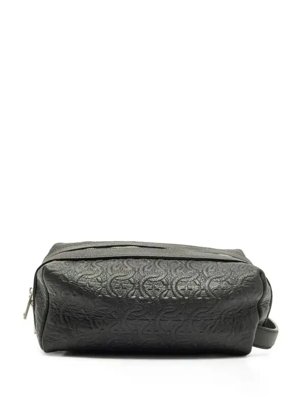 FERRAGAMO Gancini Wash Bag - Black