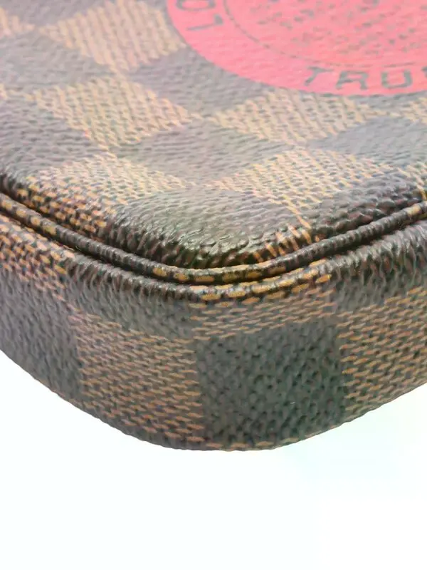 LOUIS VUITTON Damier Ebene Mini Pochette Accessoires Handbag - Brown