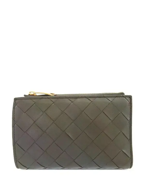 Bottega Veneta 2012-2026 Nappa Intrecciato Bifold Wallet Small Wallets - Brown