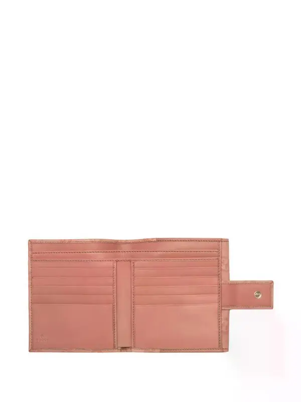 Gucci 2000-2015 Guccissima Metal Bar French Flap Wallet Small Wallets