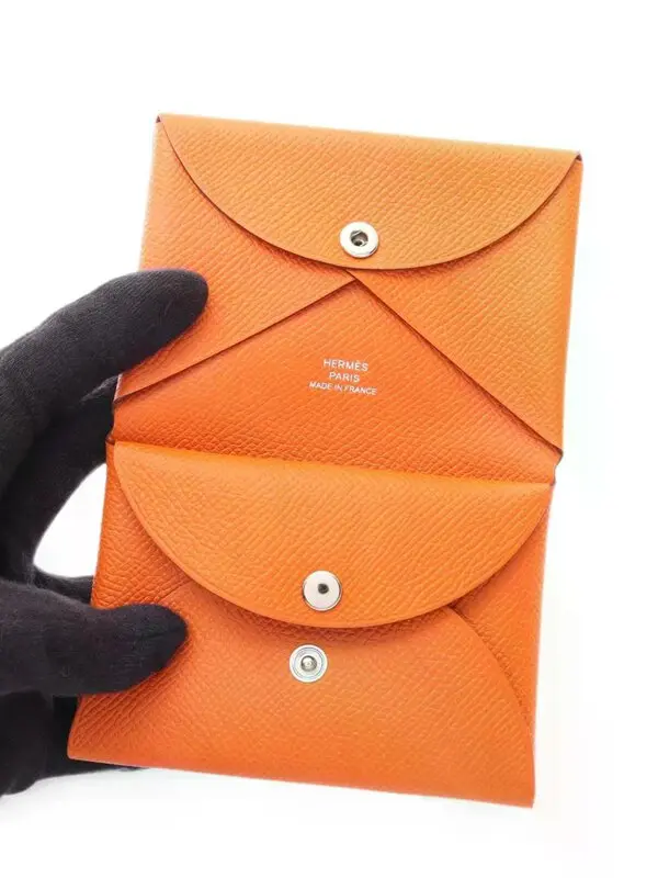Hermès Calviduo Leather Coin Purse