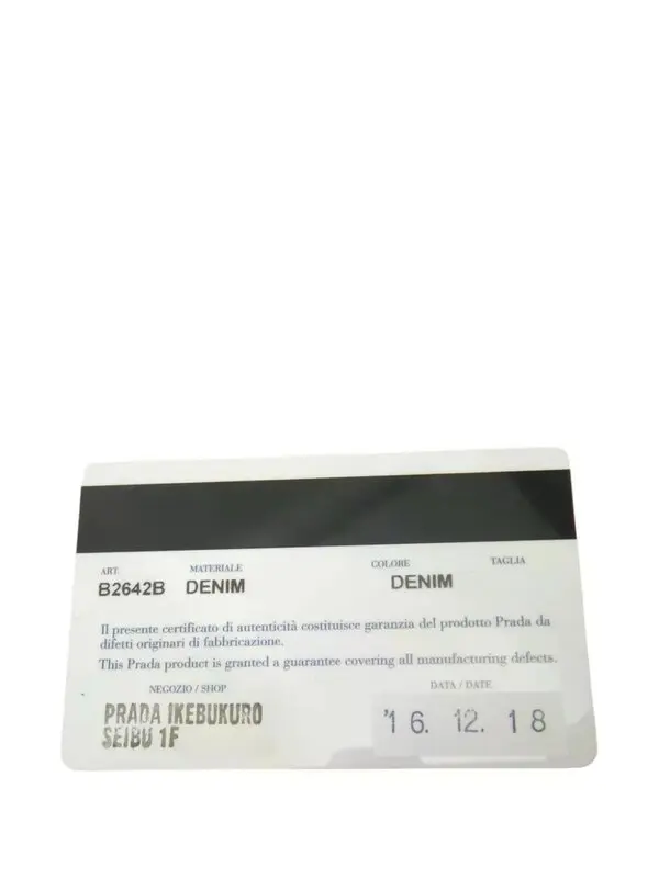 Prada 2013-2026 Denim Canapa Logo Satchel
