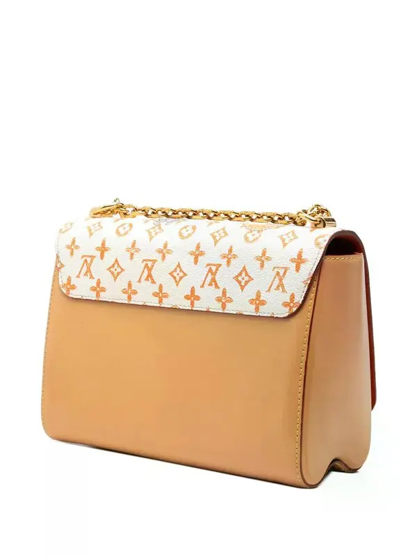 LOUIS VUITTON Monogram Catogram Twist Mm Crossbody Bag - White