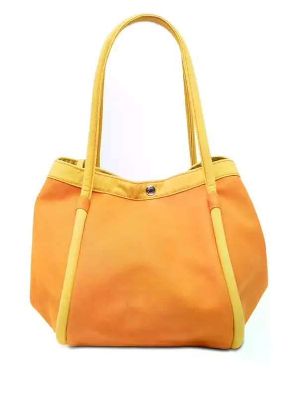 Hermès Toile Lindy Beach Bag - Orange