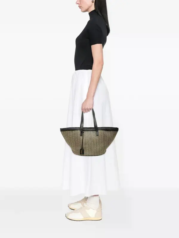 Saint Laurent Raffia Panier Basket Shopper Tote Bag