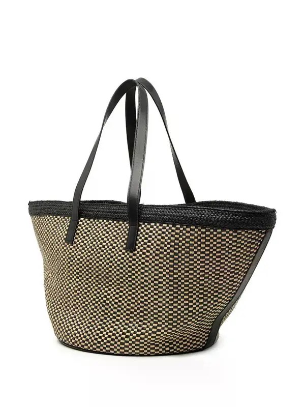 Saint Laurent Raffia Panier Basket Shopper Tote Bag