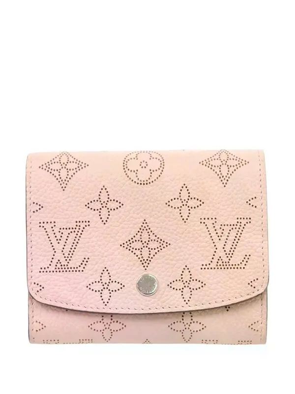 LOUIS VUITTON 2000-2026 Monogram Mahina Iris Compact Wallet Small Wallets - Pink