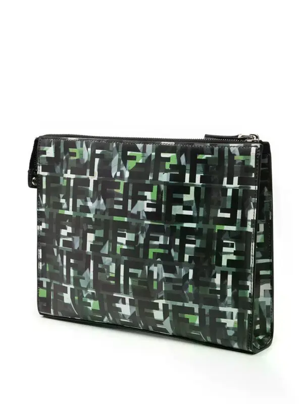 Fendi Ff 1974 Nylon Camouflage Clutch Bag