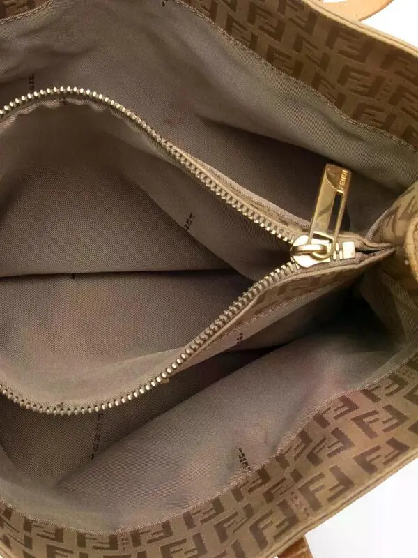 Fendi Zucchino Canvas Shopping Tote Bag
