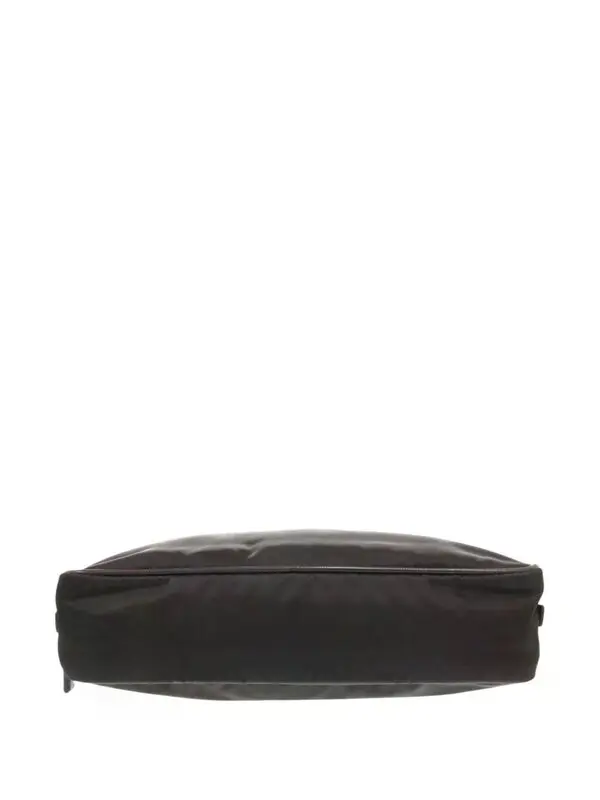 Prada Saffiano Trimmed Tessuto Clutch Bag