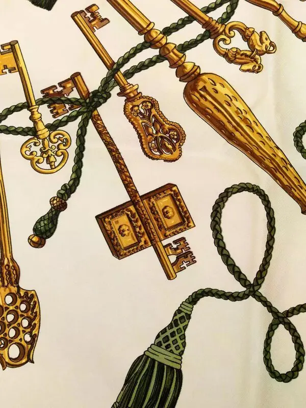 Hermès 1980-2000 Les Cles Silk Scarf 90 Scarves