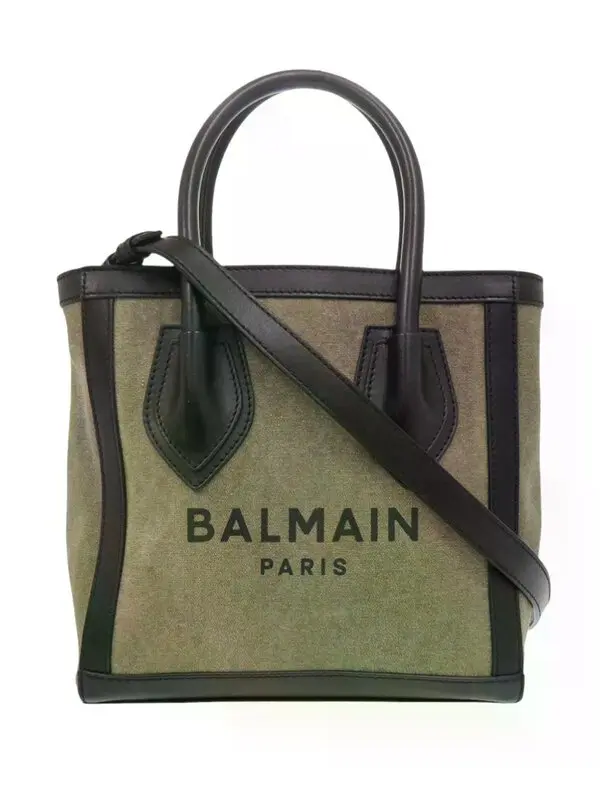 Balmain Canvas B Army 24 Shopping Satchel