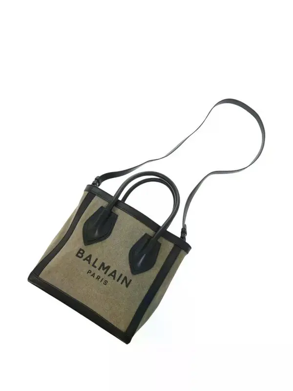 Balmain Canvas B Army 24 Shopping Satchel
