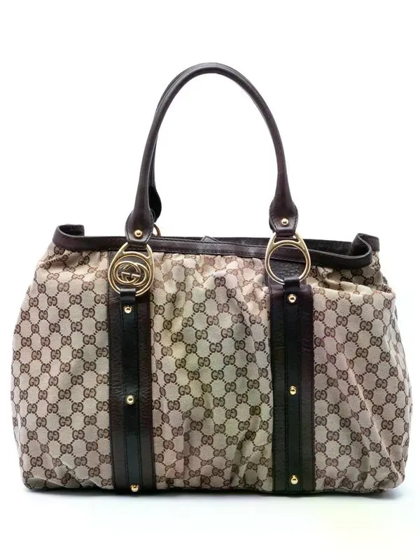 Gucci Gg Canvas Interlocking G Tote Bag