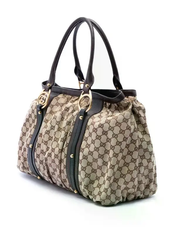 Gucci Gg Canvas Interlocking G Tote Bag