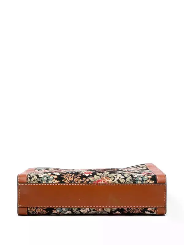 Celine Small Floral Jacquard Vertical Cabas Satchel