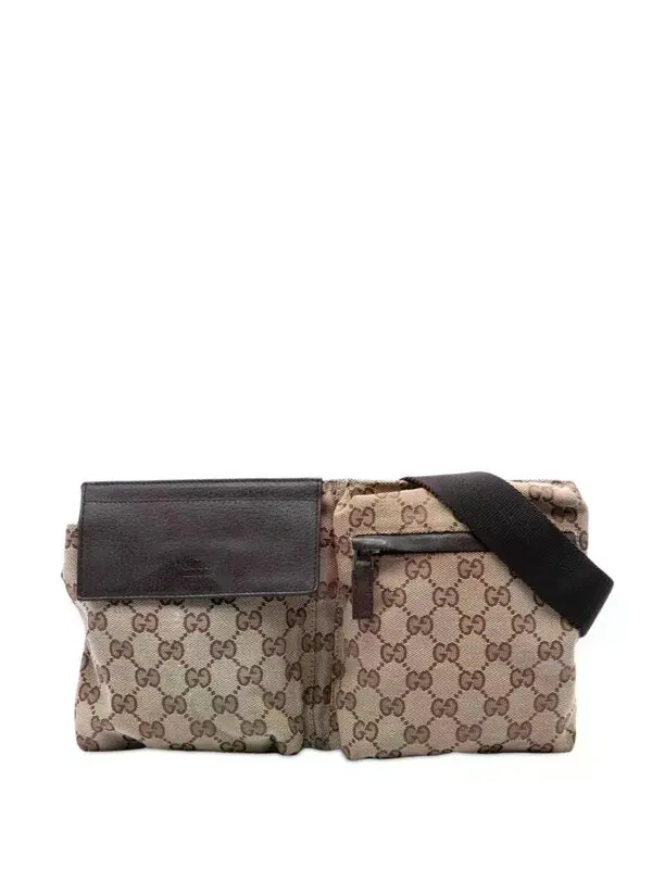 Gucci Gg Canvas Double Pocket Belt Bag
