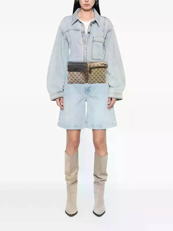 Gucci Gg Canvas Double Pocket Belt Bag