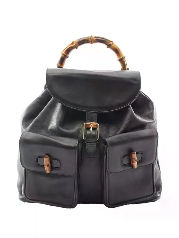 Gucci 20th Century Bamboo Backpack - Black